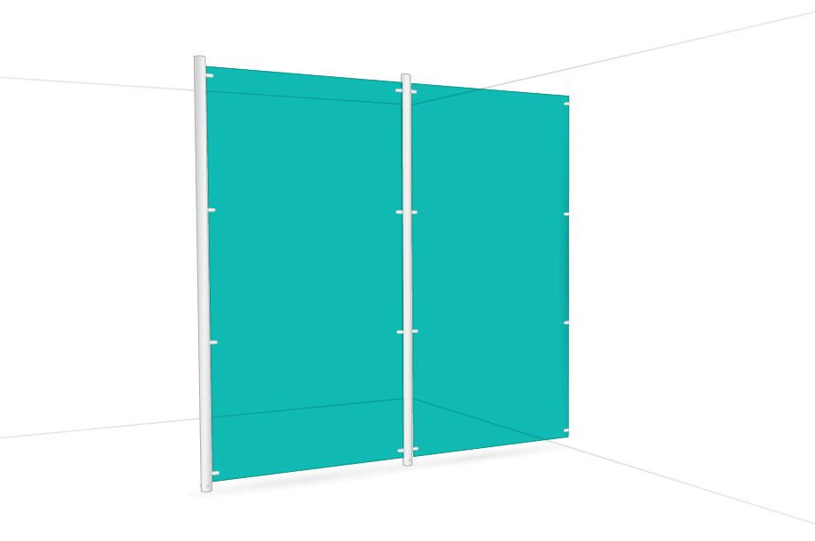 Wall-Mounted Post Partitions | Resin Panels | Lumicor